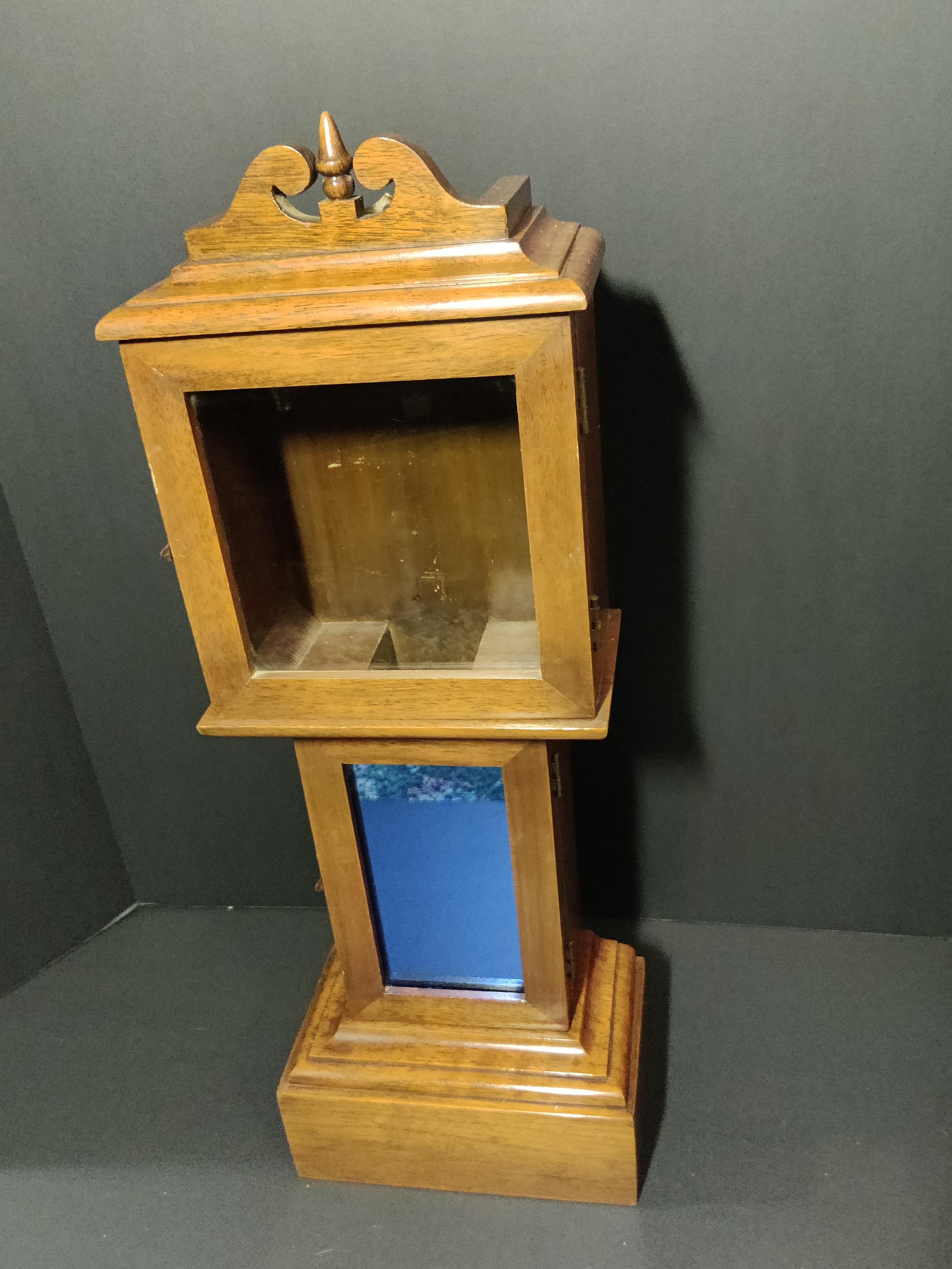 RARE, Antique Hanging Clock Stand/ Blue Glass Door - Etsy