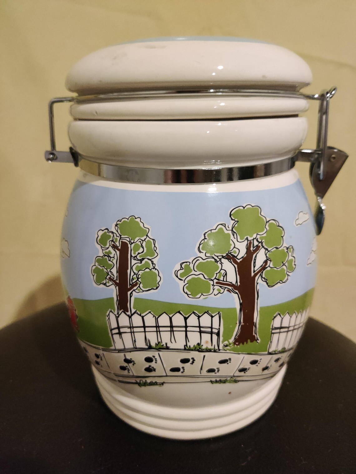 Hinged Ceramic Cookie Jar - Etsy