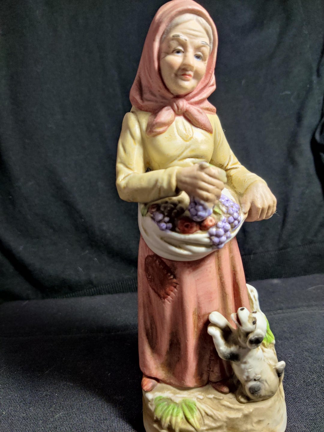 Vintage Old Woman Homco Ceramic Figurine 1417 - Etsy