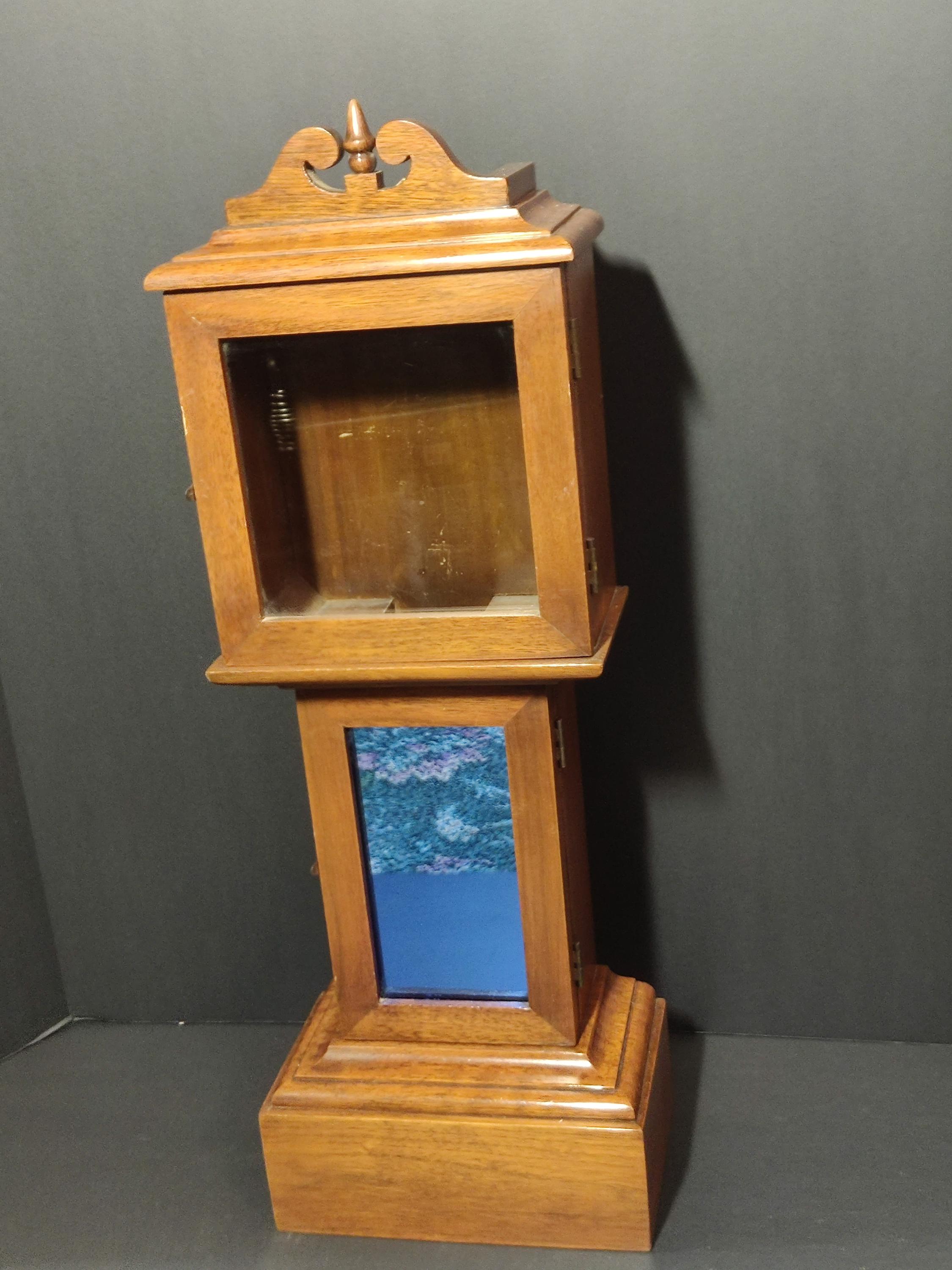 RARE, Antique Hanging Clock Stand/ Blue Glass Door - Etsy