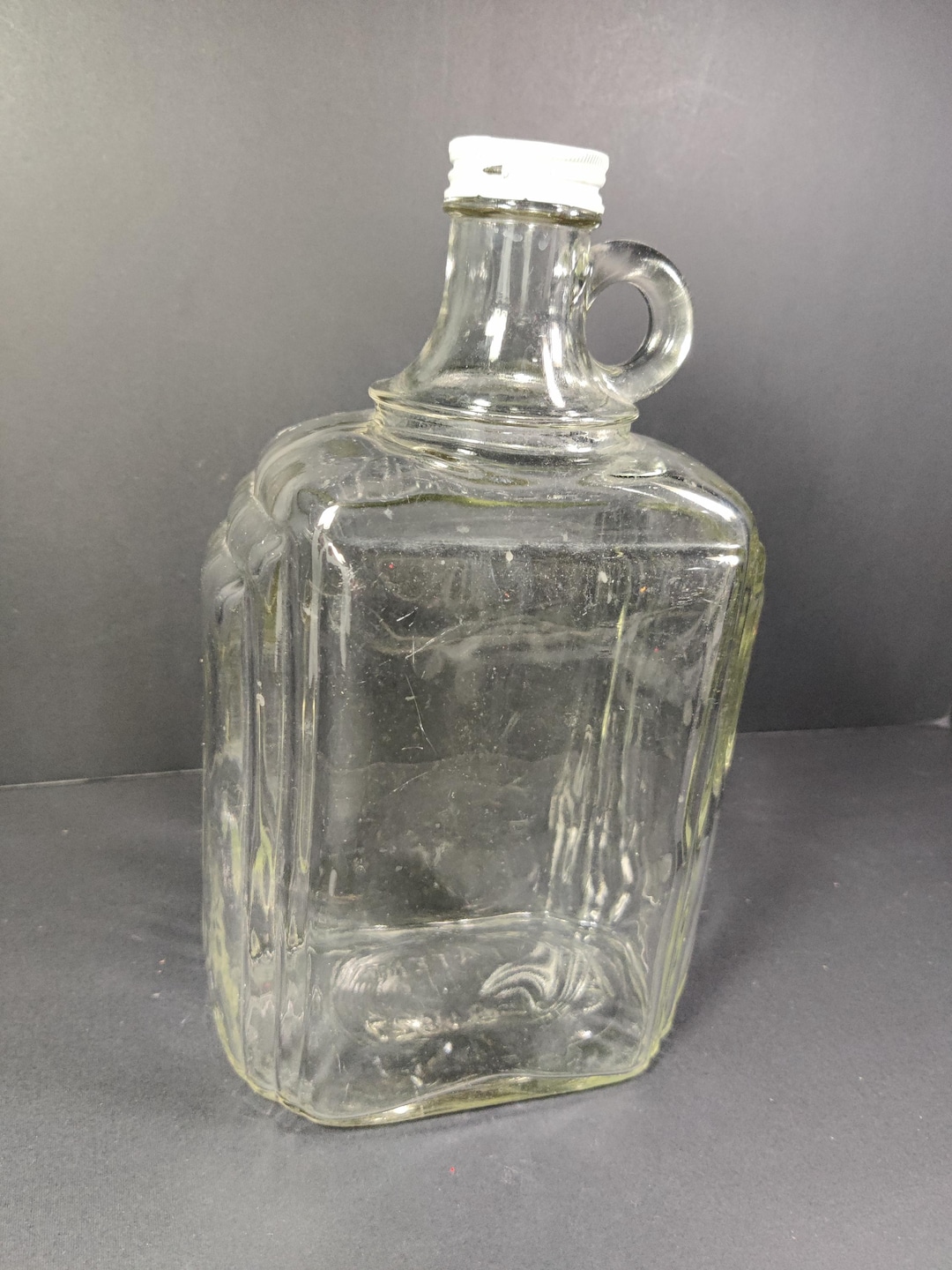 Vintage Half Gallon Glass Jug With Handle & Lid - Etsy
