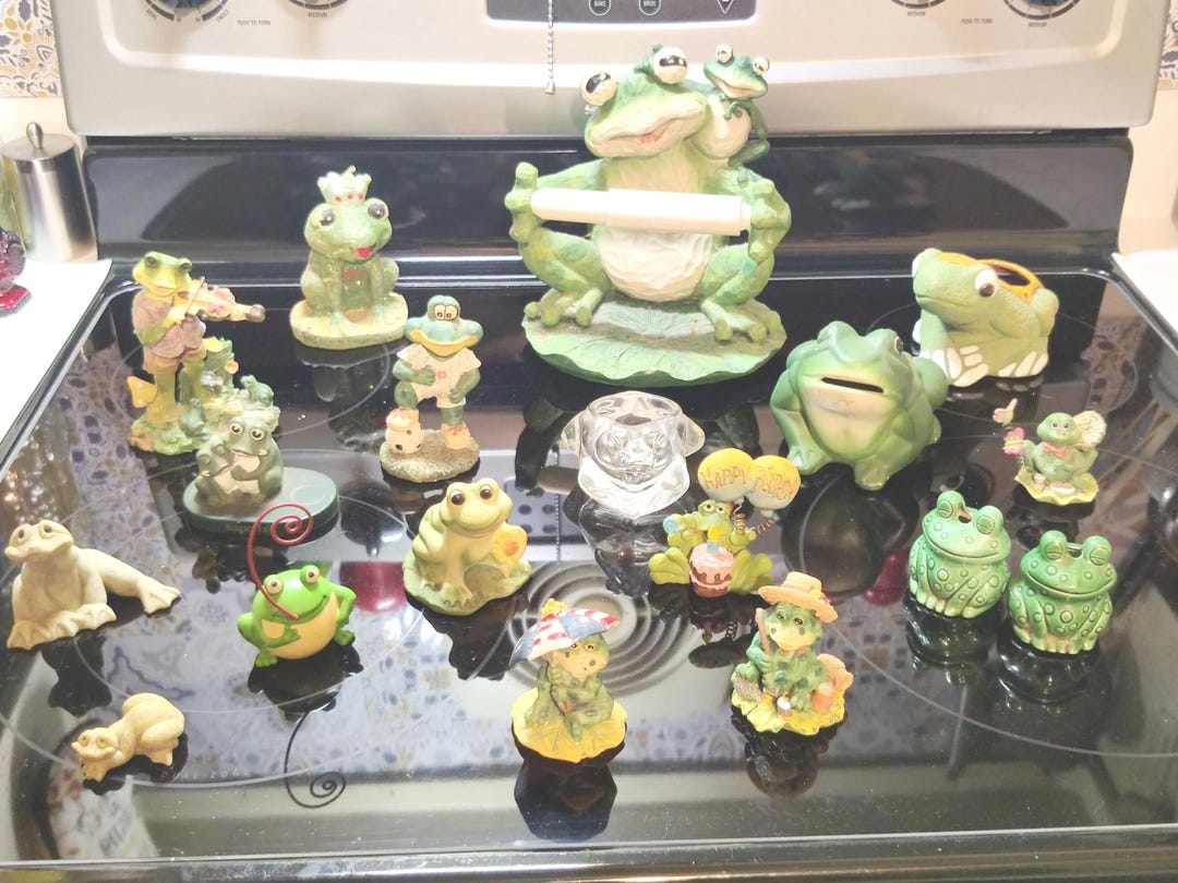 Set of 18 Adorable Ceramic Frog Collection.perfect Condition - Etsy