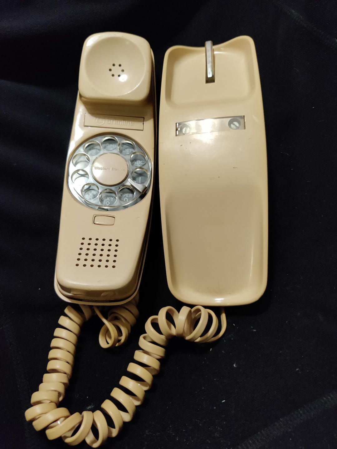 Vintage Western Electric Trimline Rotary Telephone, Tan - Etsy