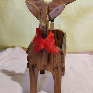 Wooden Reindeer Planter - Etsy