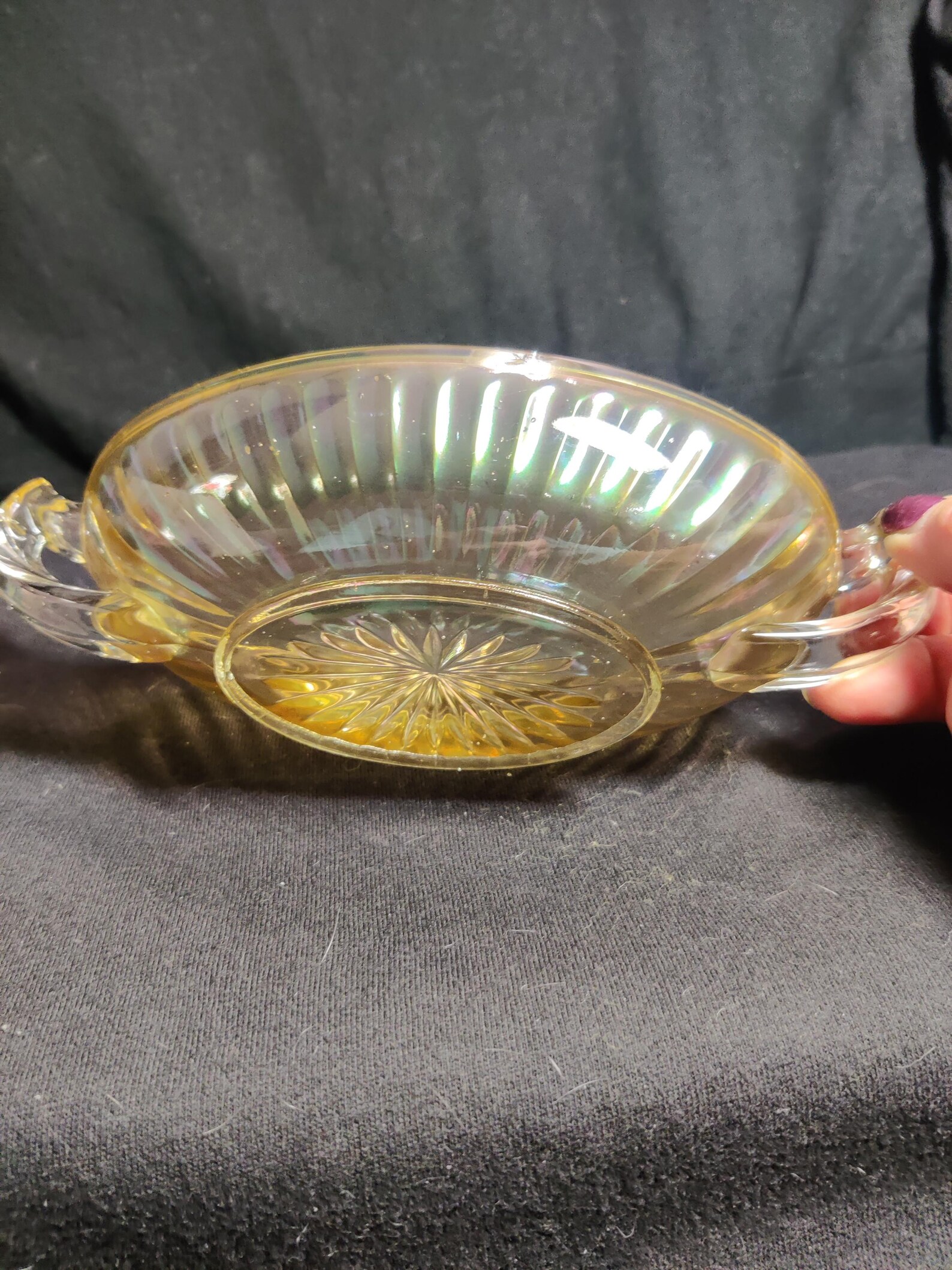 Antique Carnival Glass Pickle Dish – U.S. Glass Co. Collectible - Etsy