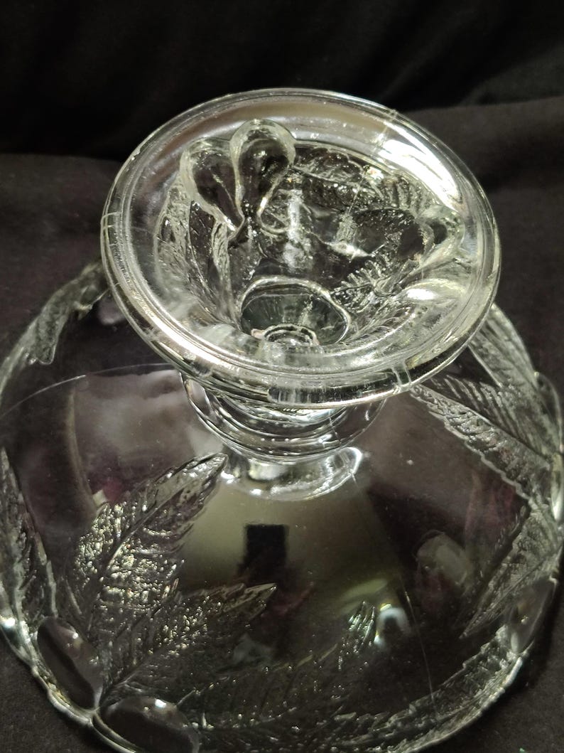 Vintage Teleflora Crystal Footed Bowl - Etsy