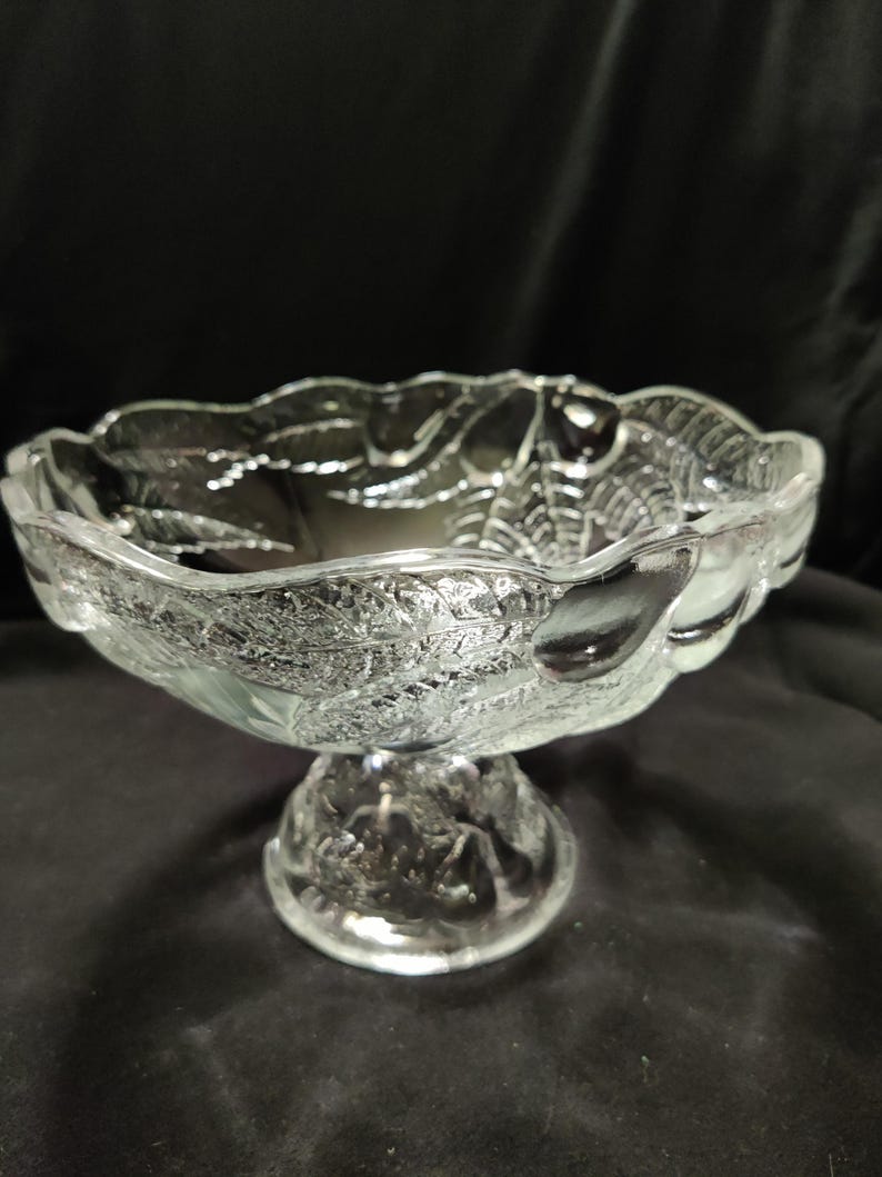 Vintage Teleflora Crystal Footed Bowl - Etsy
