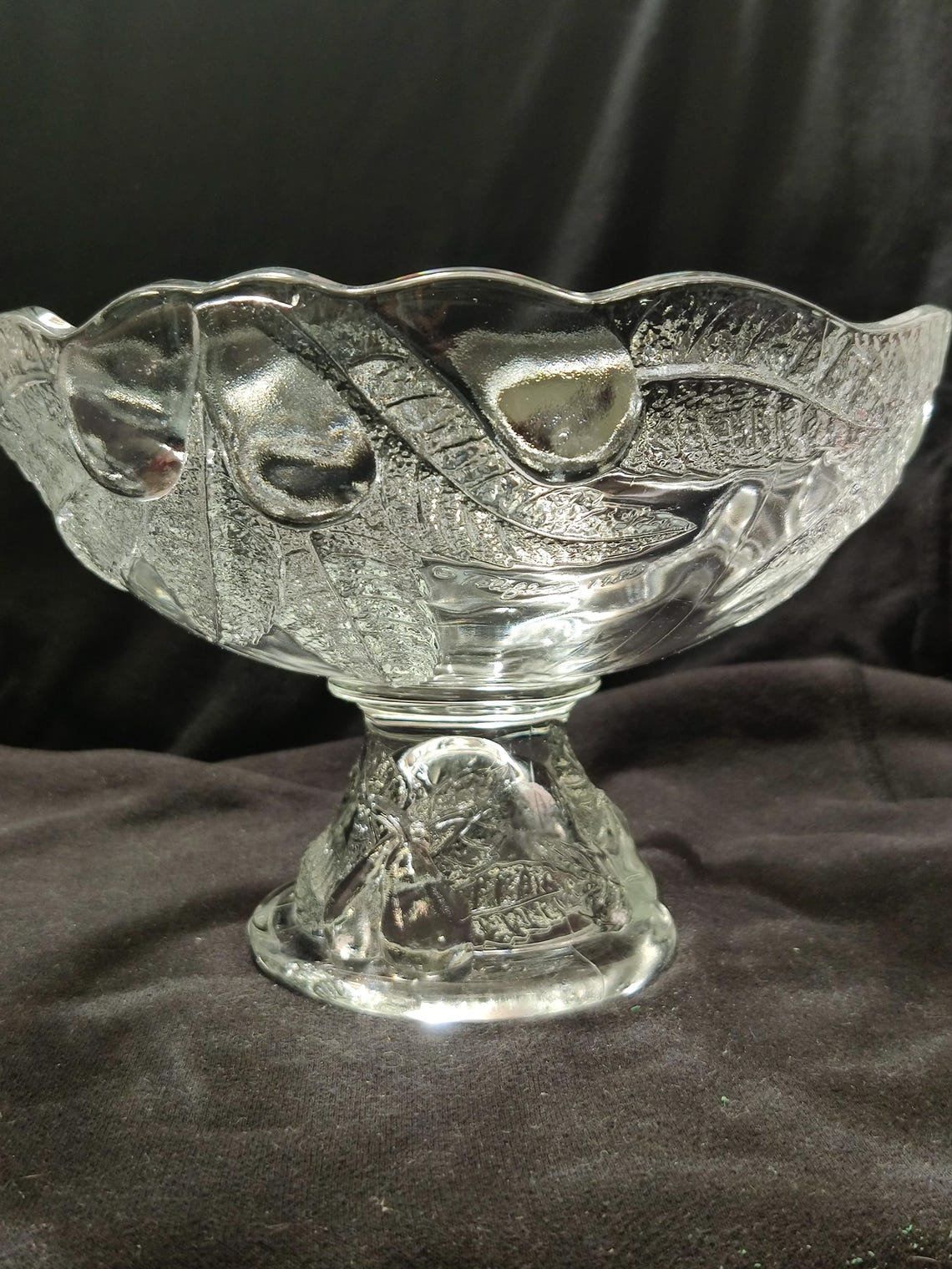 Vintage Teleflora Crystal Footed Bowl - Etsy