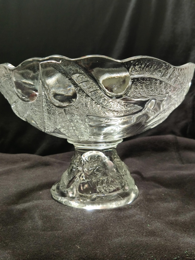 Vintage Teleflora Crystal Footed Bowl - Etsy