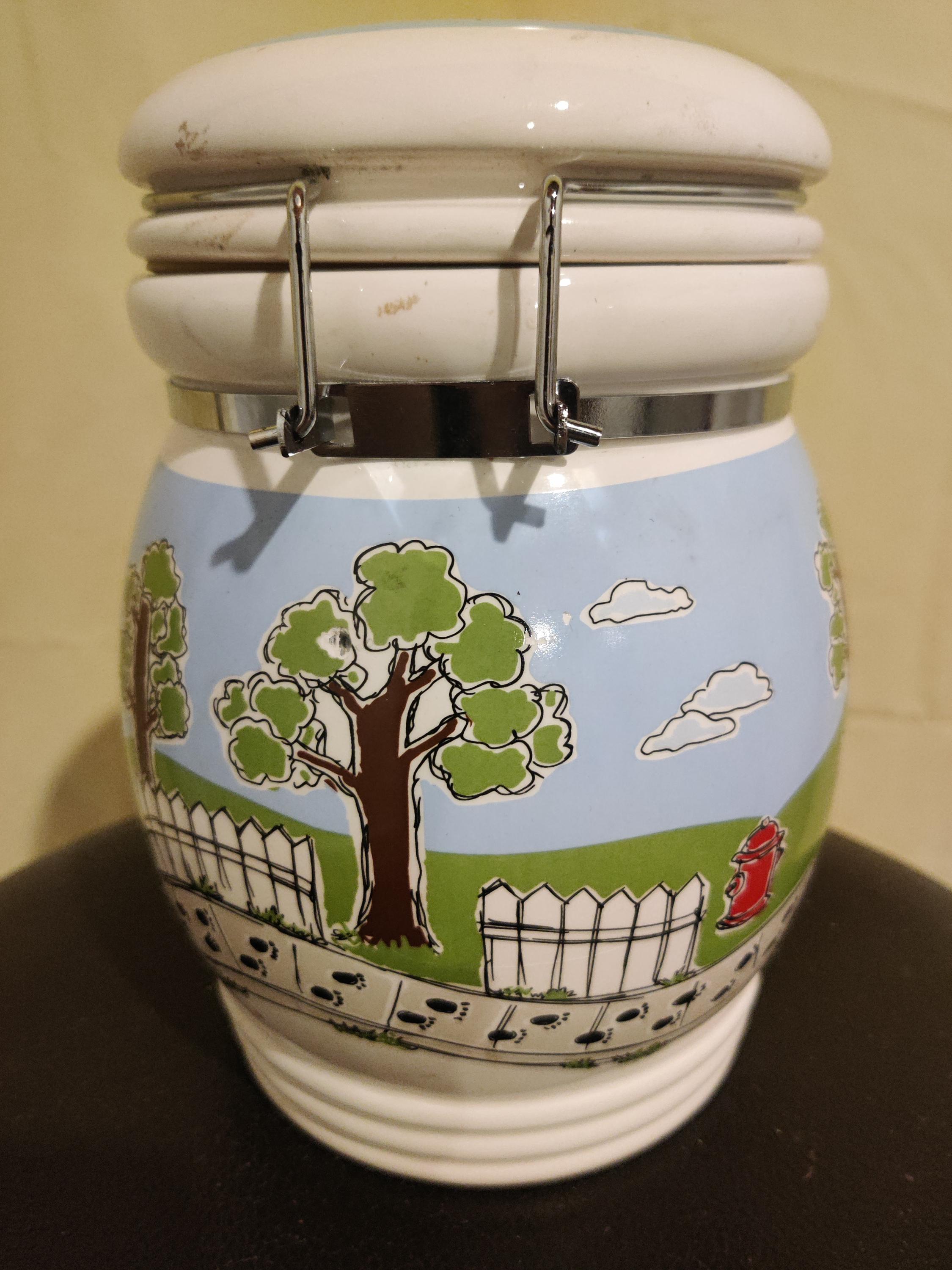 Hinged Ceramic Cookie Jar - Etsy