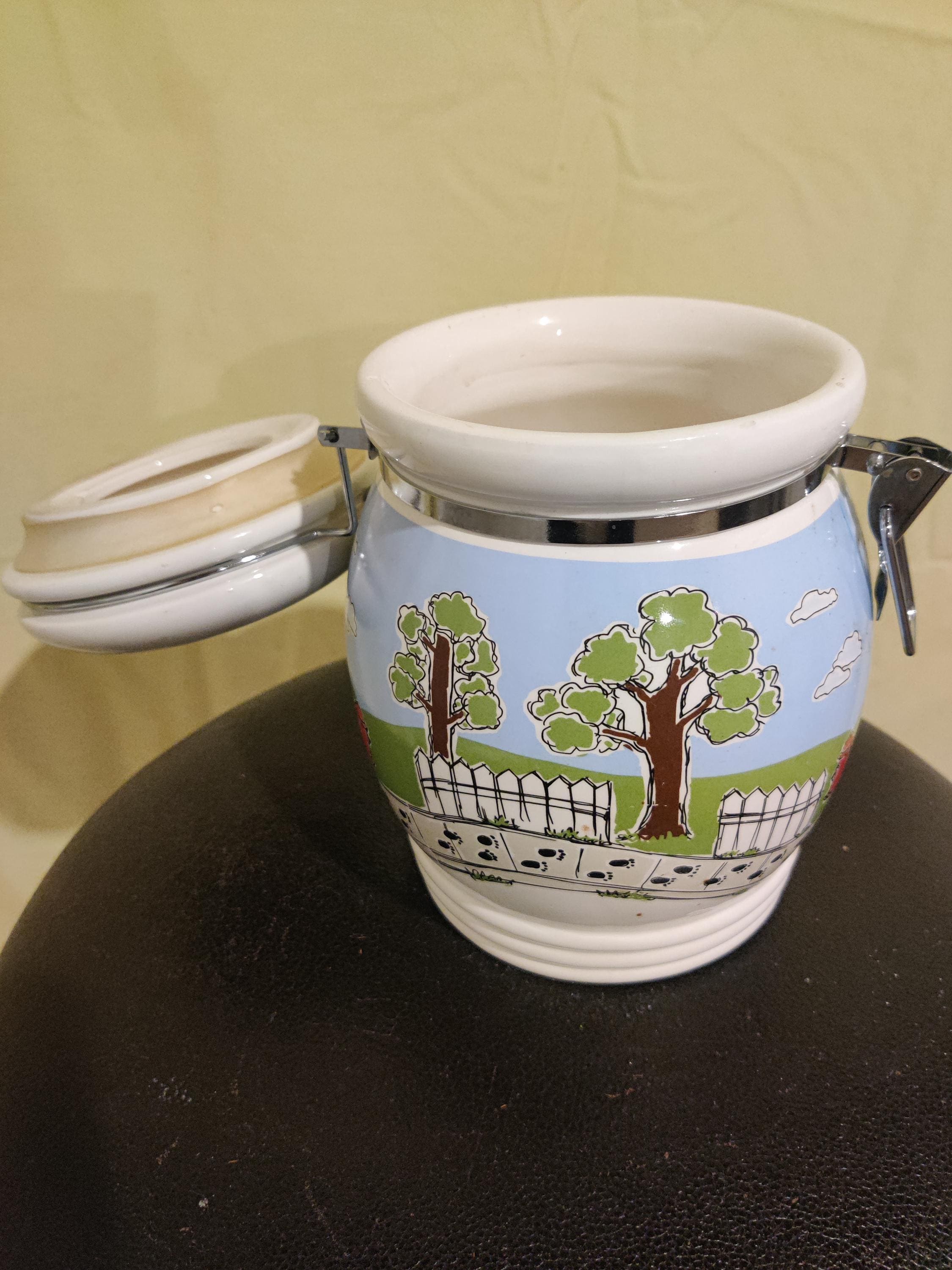 Hinged Ceramic Cookie Jar - Etsy
