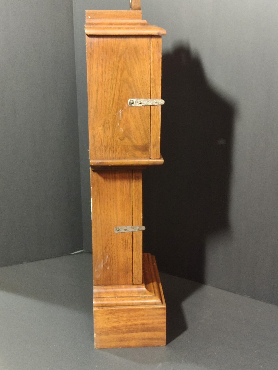 RARE, Antique Hanging Clock Stand/ Blue Glass Door - Etsy