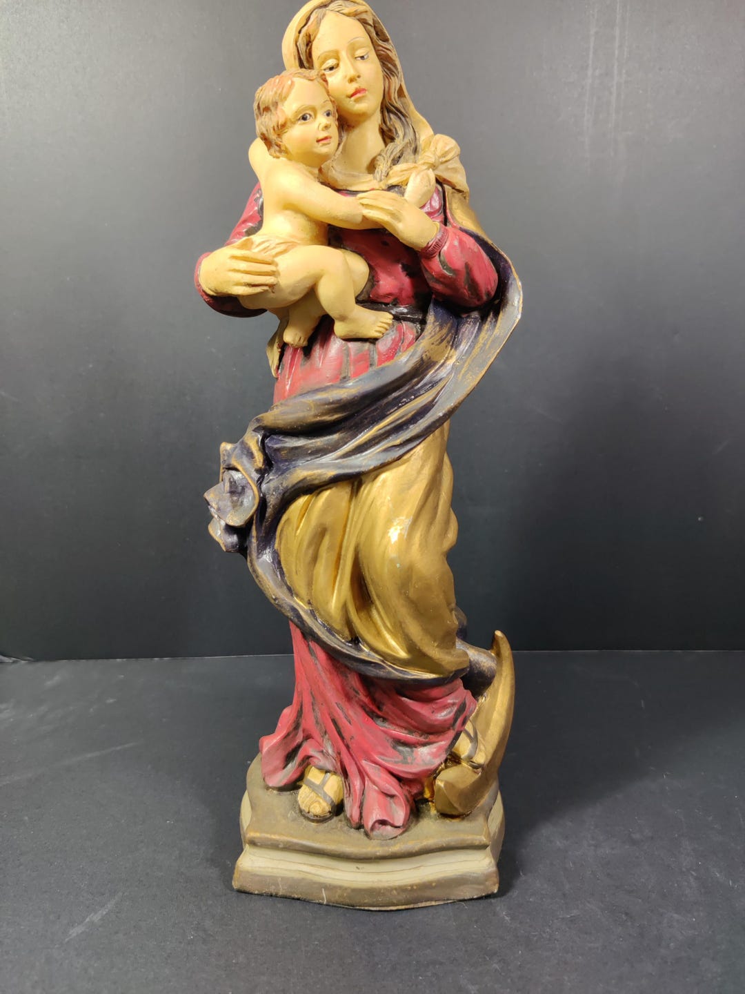 Vintage Virgin Mary Statue , Autom, China/ 10" - Etsy