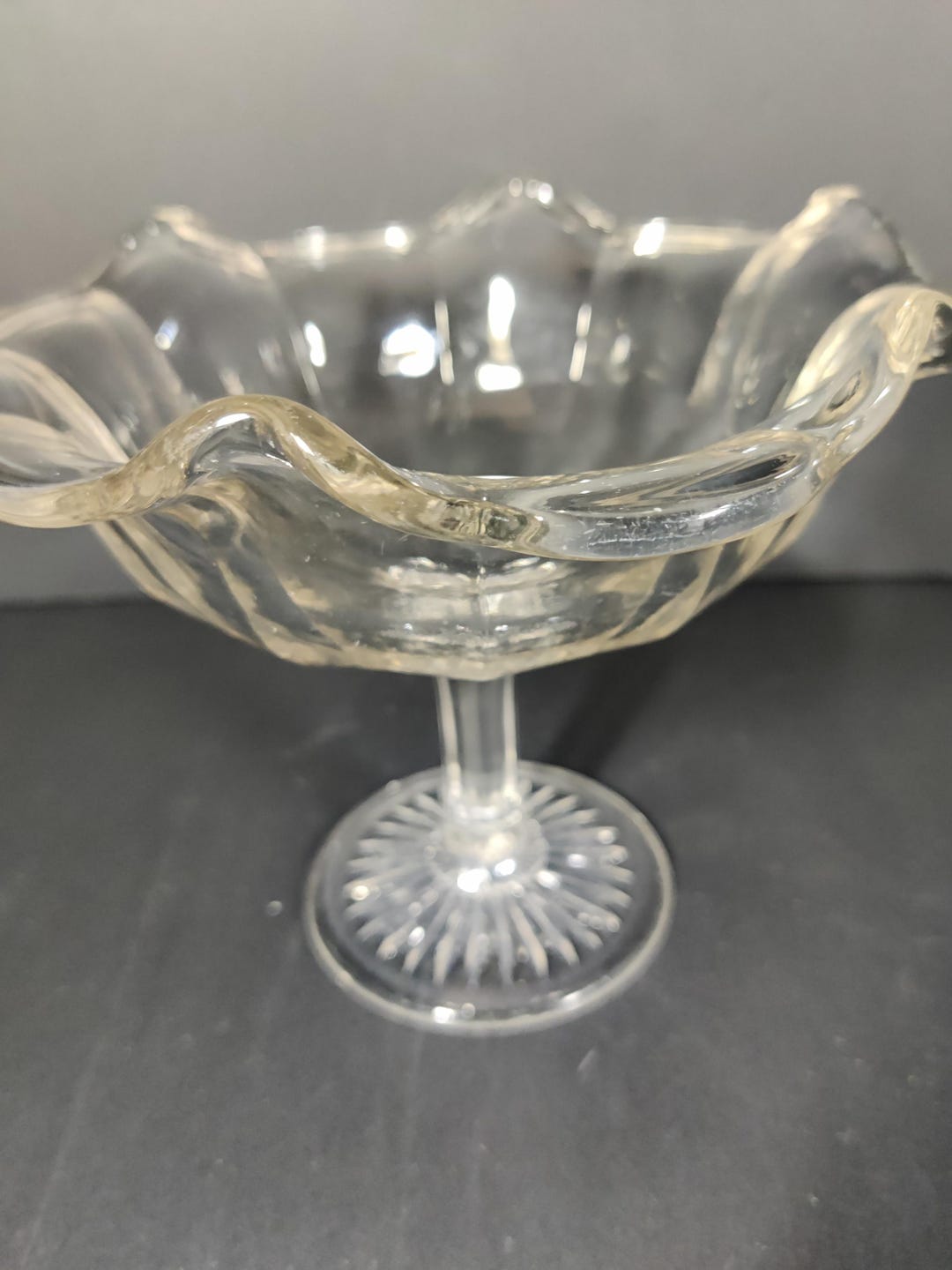 RARE,, Antique Estelle Clear, Fluted Compote/ Candy Dish by Paden City ...