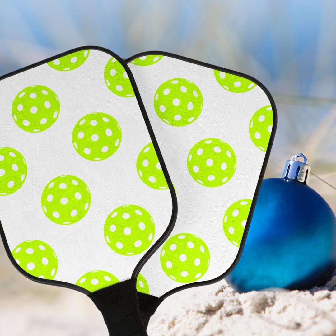 Pickleball Kit Set, Custom Yellow Pickleball Pattern Bundle Gifts for ...