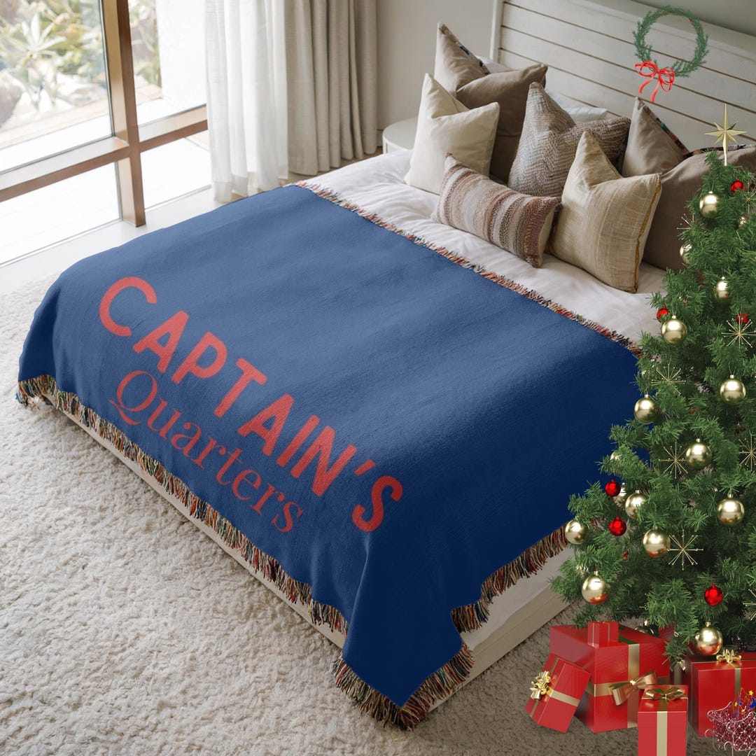 Woven Blanket, Beach House Blanket, Captain's Quarters Blanket, Family ...