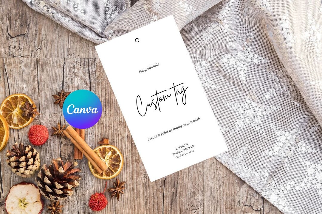 Gift Tag, Price Tag, Label Tag, Fully Editable, Canva Template - Etsy