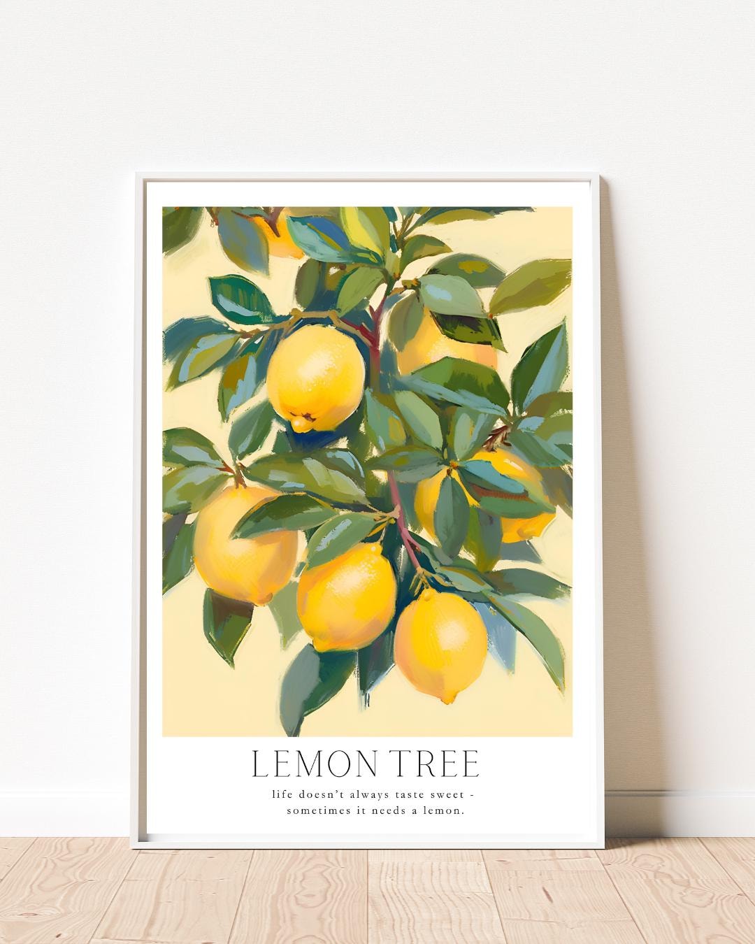 Lemon Tree Poster, Lemon Poster, Lemon Wall Art, Citrus Fruit Wall Art ...