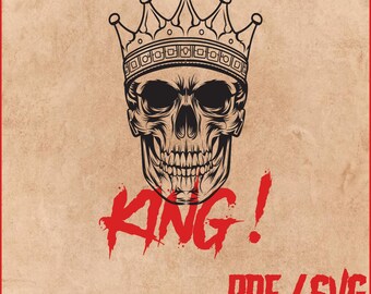 King Skull Svg, King Svg, Skull in Crown Svg, Angry Skull Svg, Skalton ...