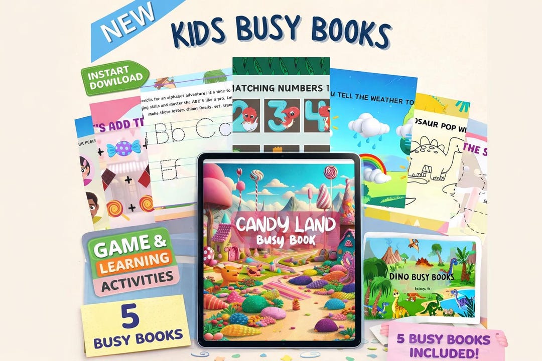 Kids Busy Book Bundle Printable | Toddler Learning Activities PDF ...