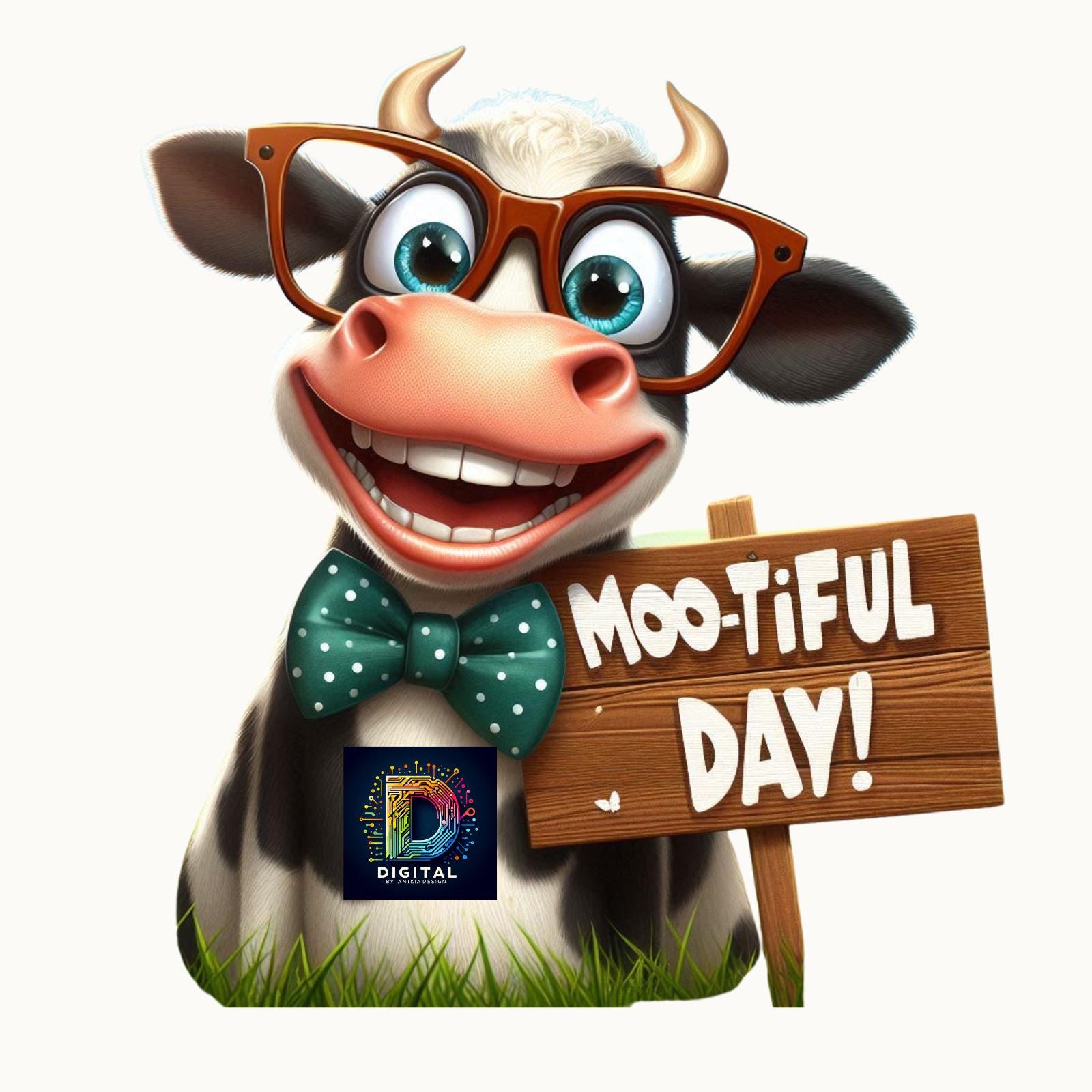 Cow Emote – Twitch Cow Animated Emote, Cow PNG With Glasses & 'moo ...