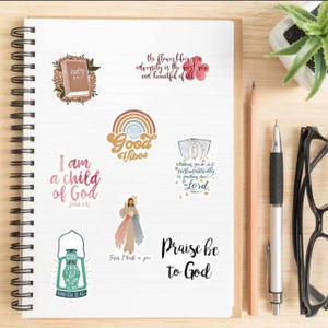 Faith-based Christian Sticker Pack, Aesthetic Stickers Pack, 50pcs ...