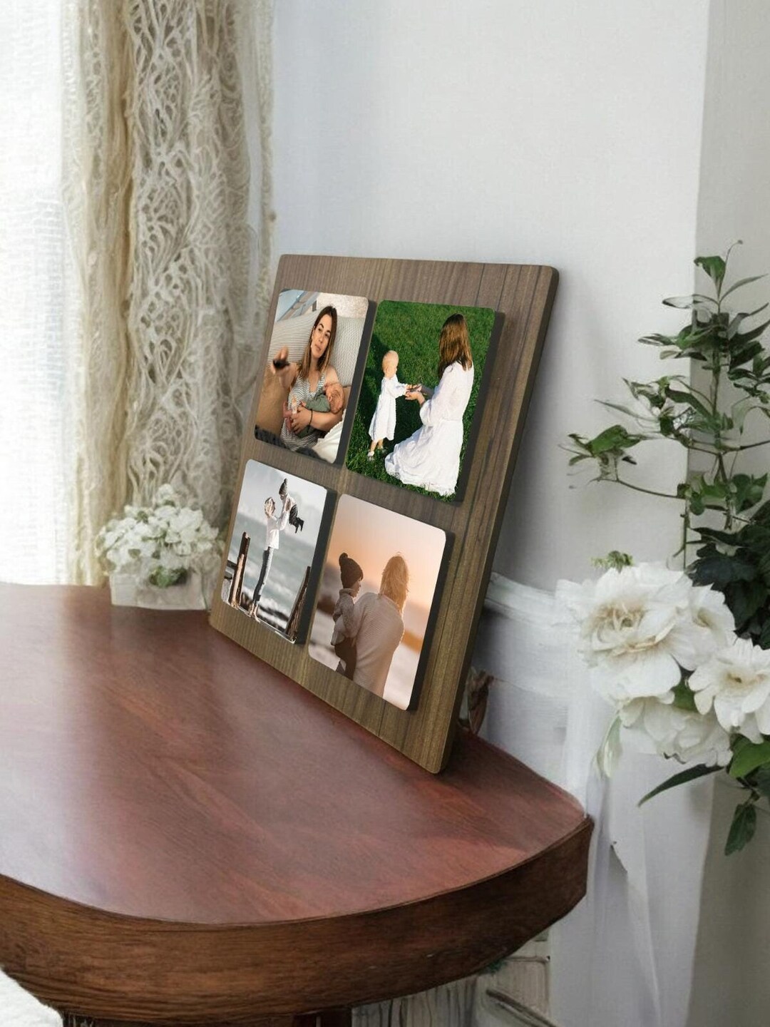 Customizable Family Picture Frame - Custom Family Photo Portraits Wood ...