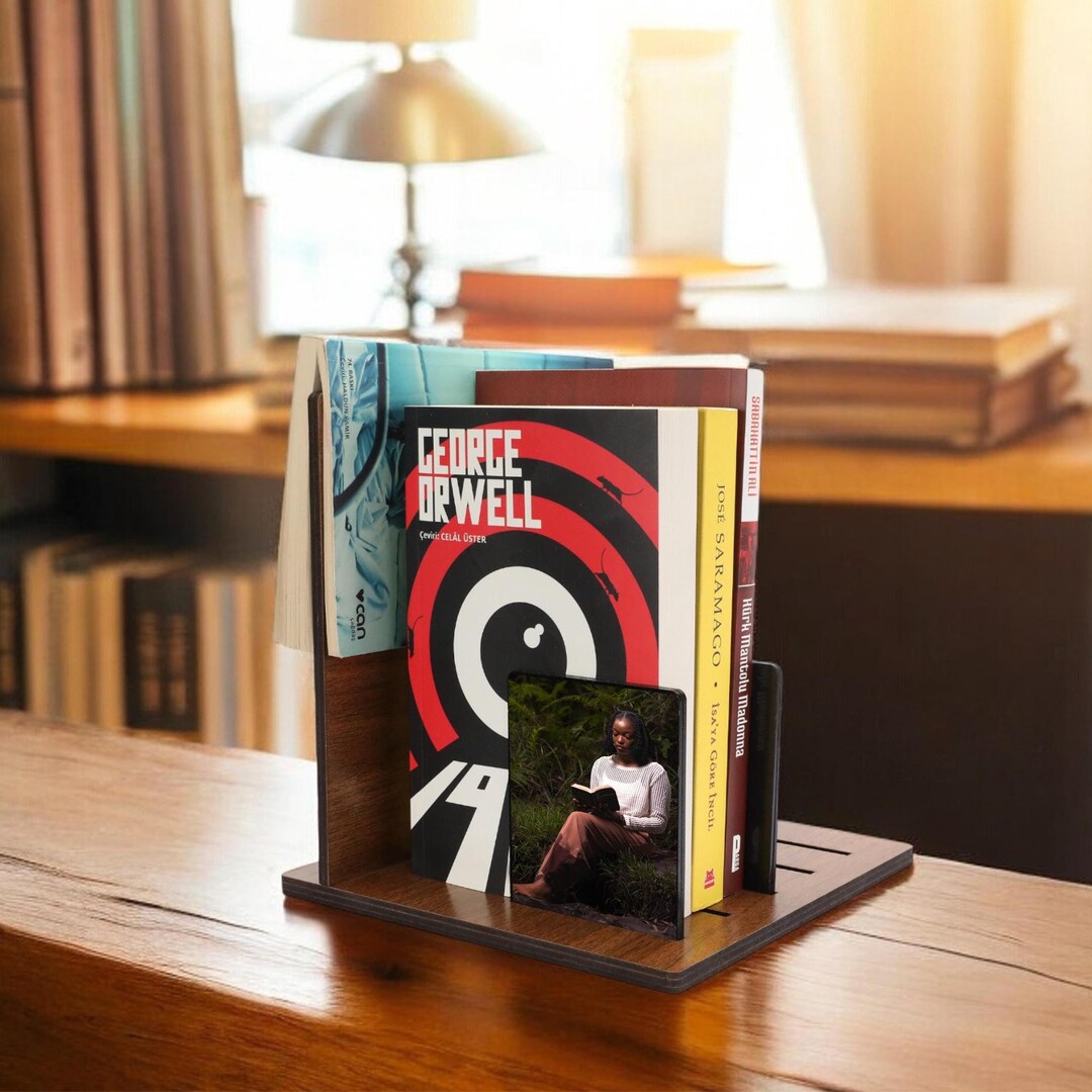 Personalized Book Stand, Bookmark Stand, Book Place Holder, Wooden Book ...