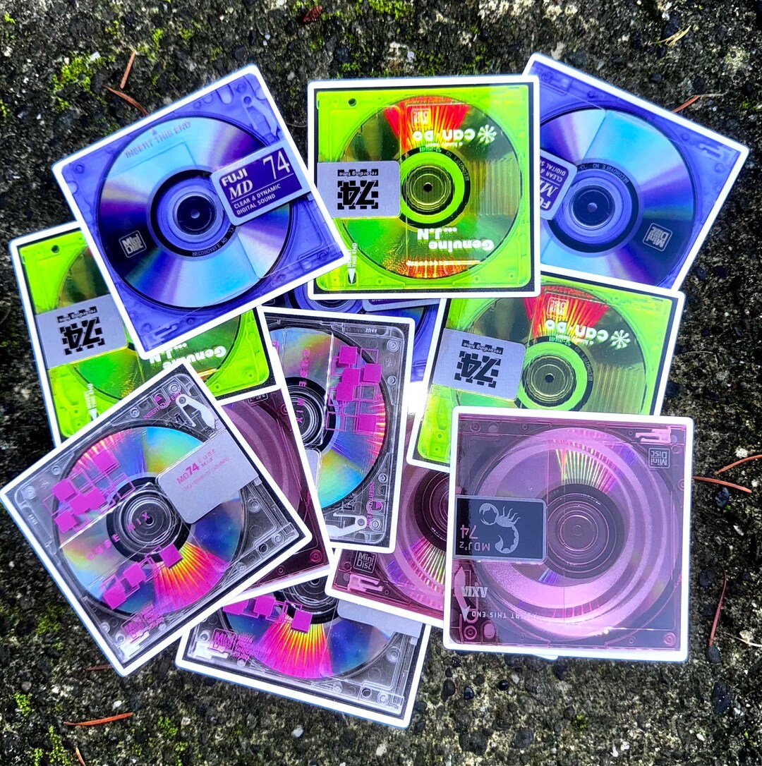 Y2k Minidisc Stickers - Etsy