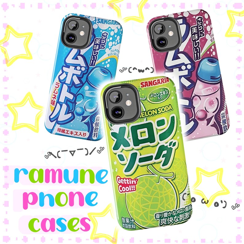 Kawaii Aesthetic Japanese Ramune Soda Phone Cases iPhone Samsung - Etsy