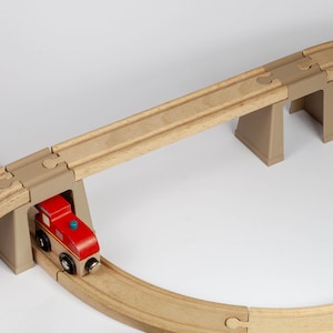 Wooden Train Bridge Supports: Tunnel Archway, Track Connection - Etsy