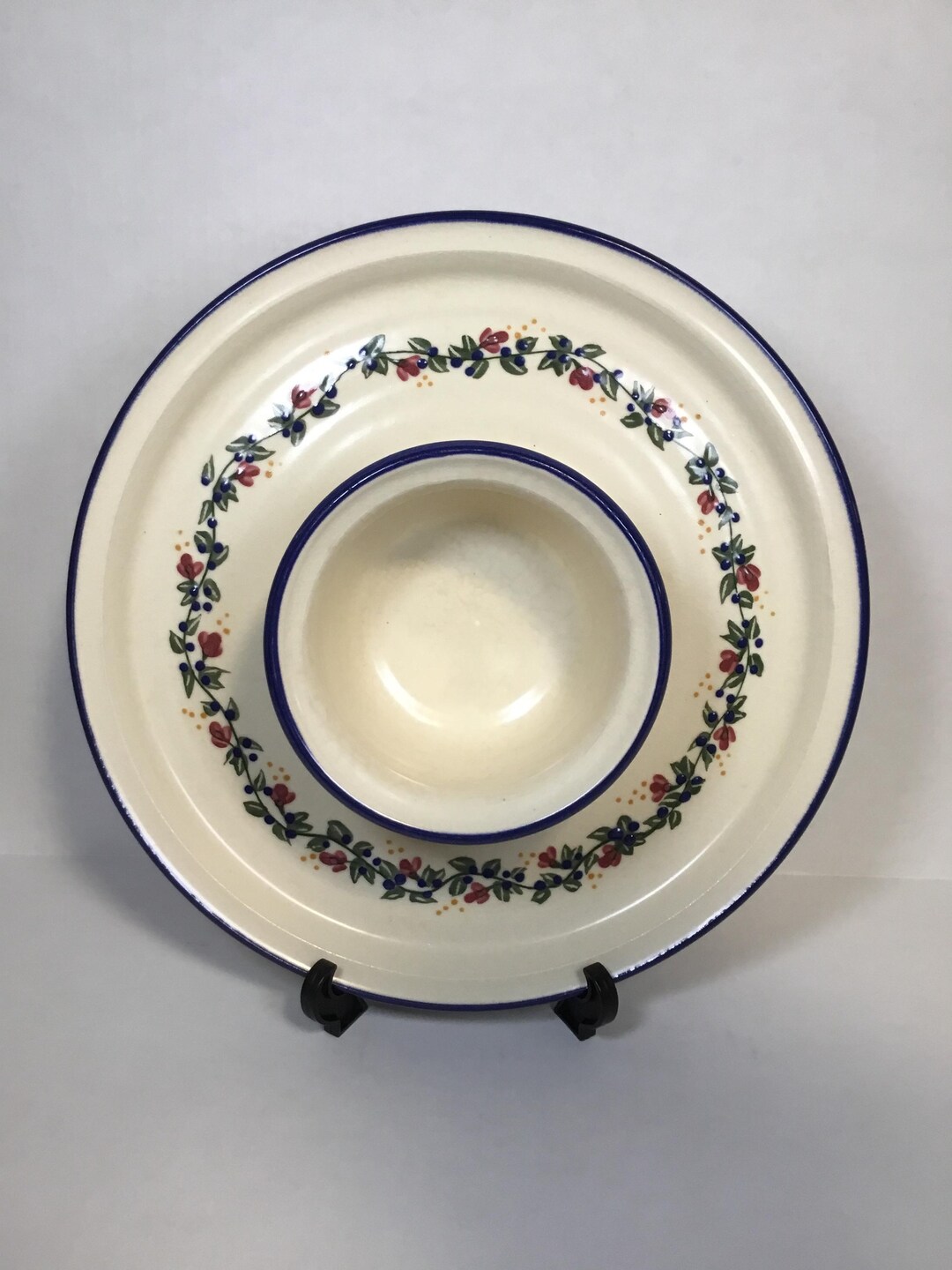 Vintage Stoneware Platter. Olde Cape Cod Stoneware. Chips, Fruit, or ...