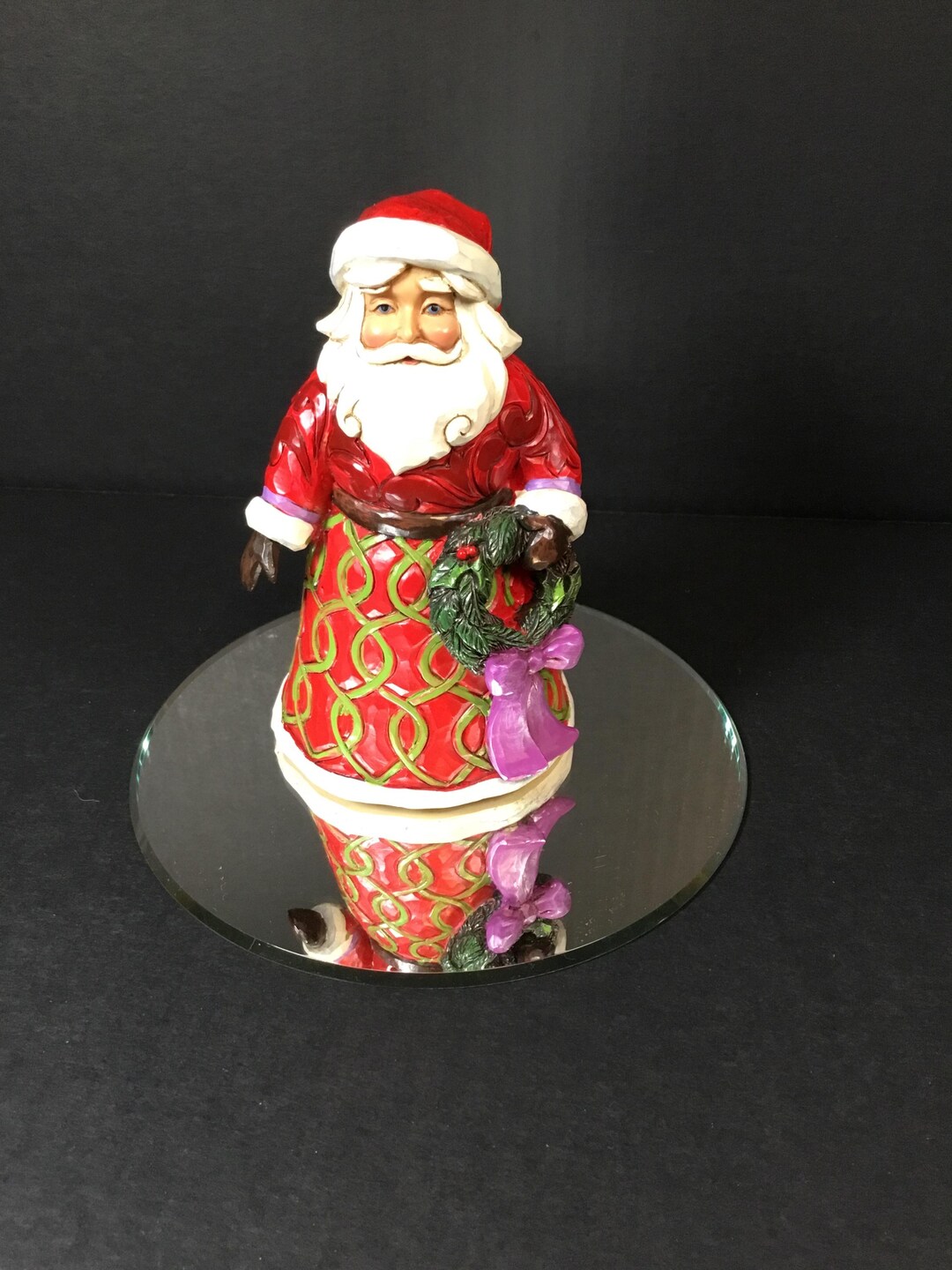 Jim Shore “always in Good Cheer” Santa Holding Wreath. 4041072. - Etsy