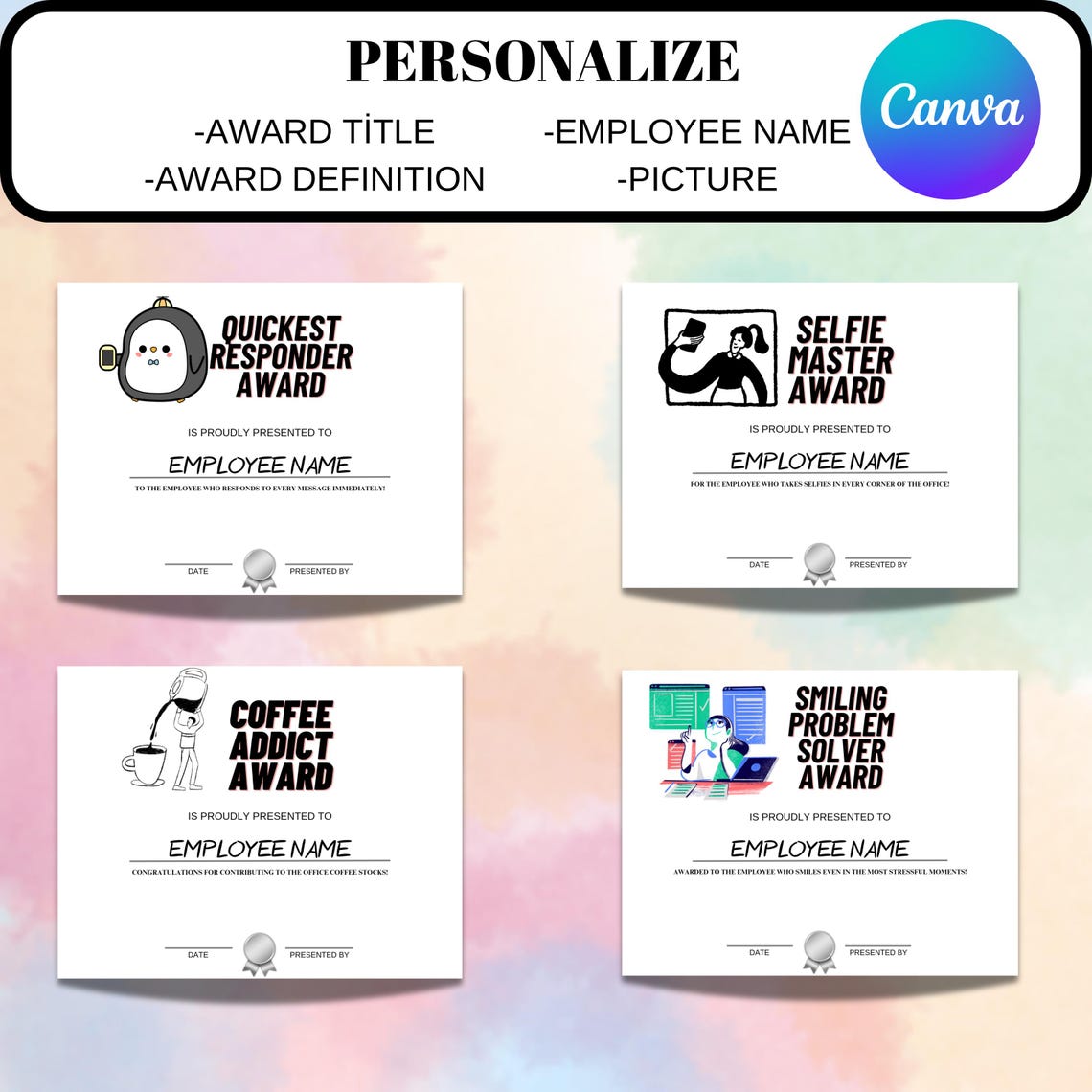 Employee Appreciation Awards | 50 Printable Staff Recognition ...