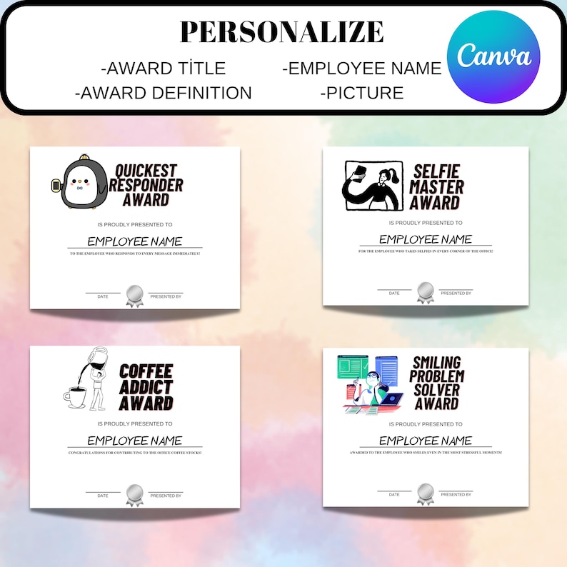 Employee Appreciation Awards | 50 Printable Staff Recognition ...
