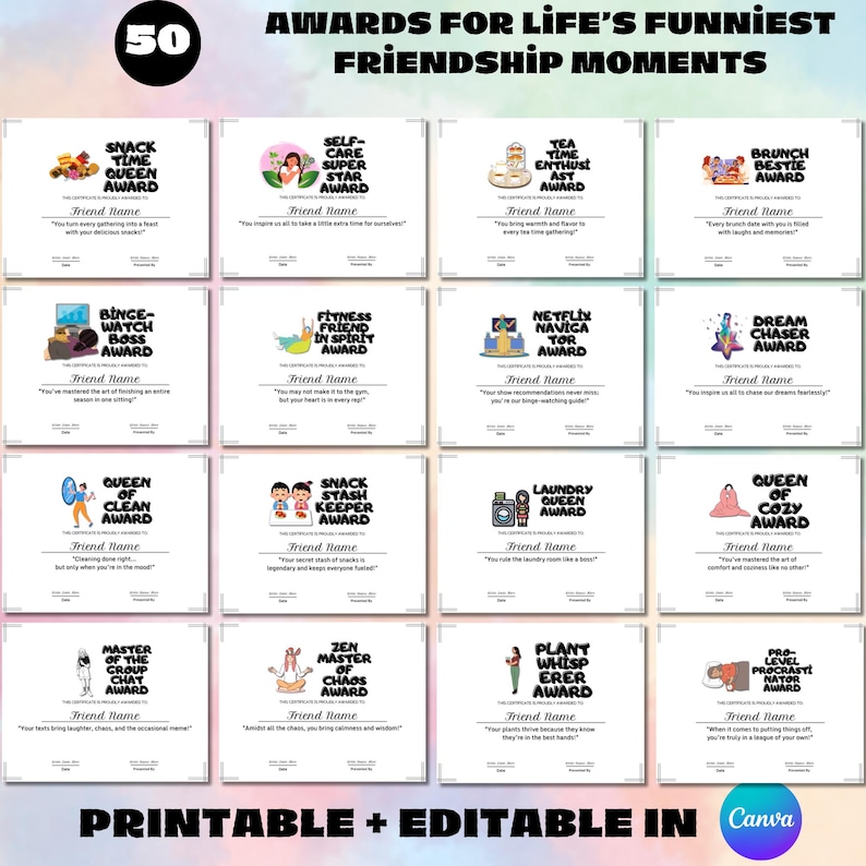 Awards for Life’s Funniest Friendship Moments | Friend Award ...