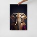 Elephant Hybrid Poster - Elephant Poster for Man Caves, Bachelor Pads ...