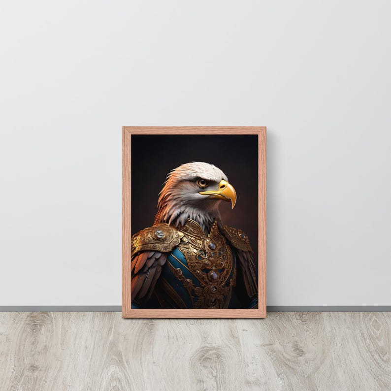 FRAMED Eagle Hybrid Poster - Eagle Poster for Man Caves Bachelor Pads ...