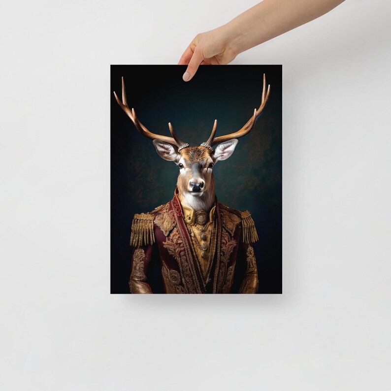 Deer Hybrid Poster - Deer Poster for Man Caves Bachelor Pads and More ...