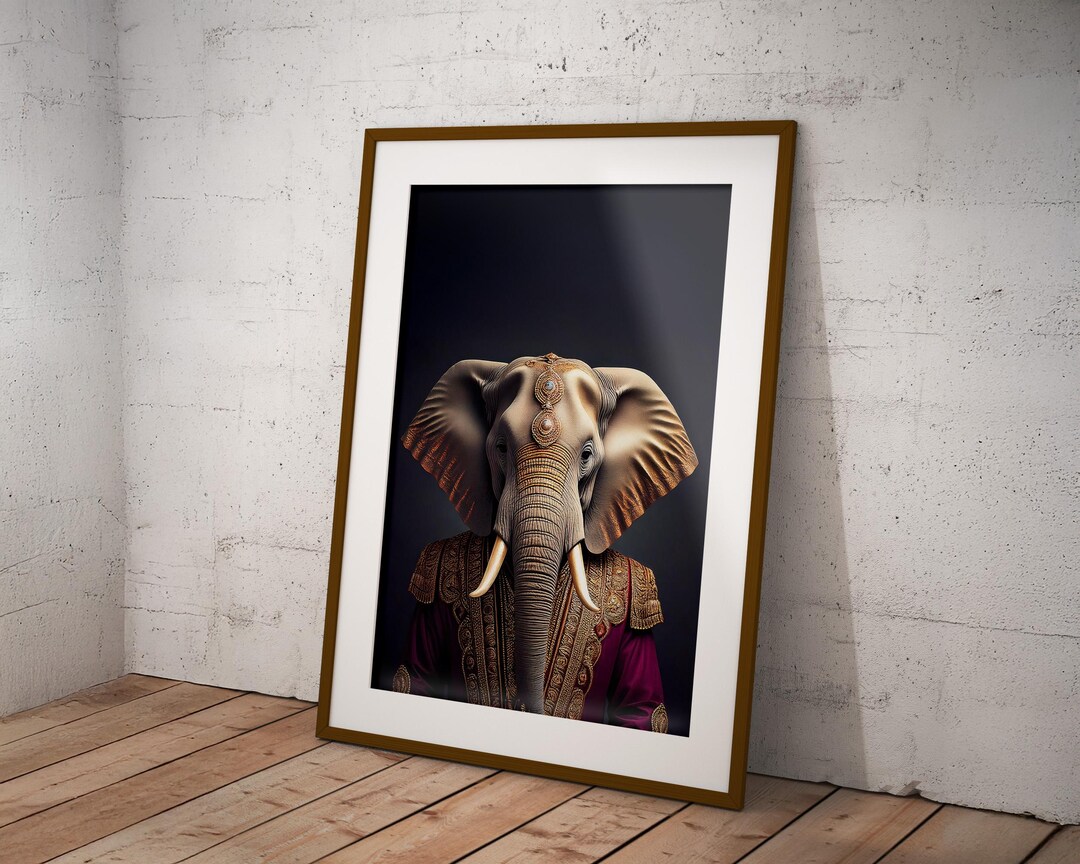 Elephant Hybrid Poster - Elephant Poster for Man Caves, Bachelor Pads ...