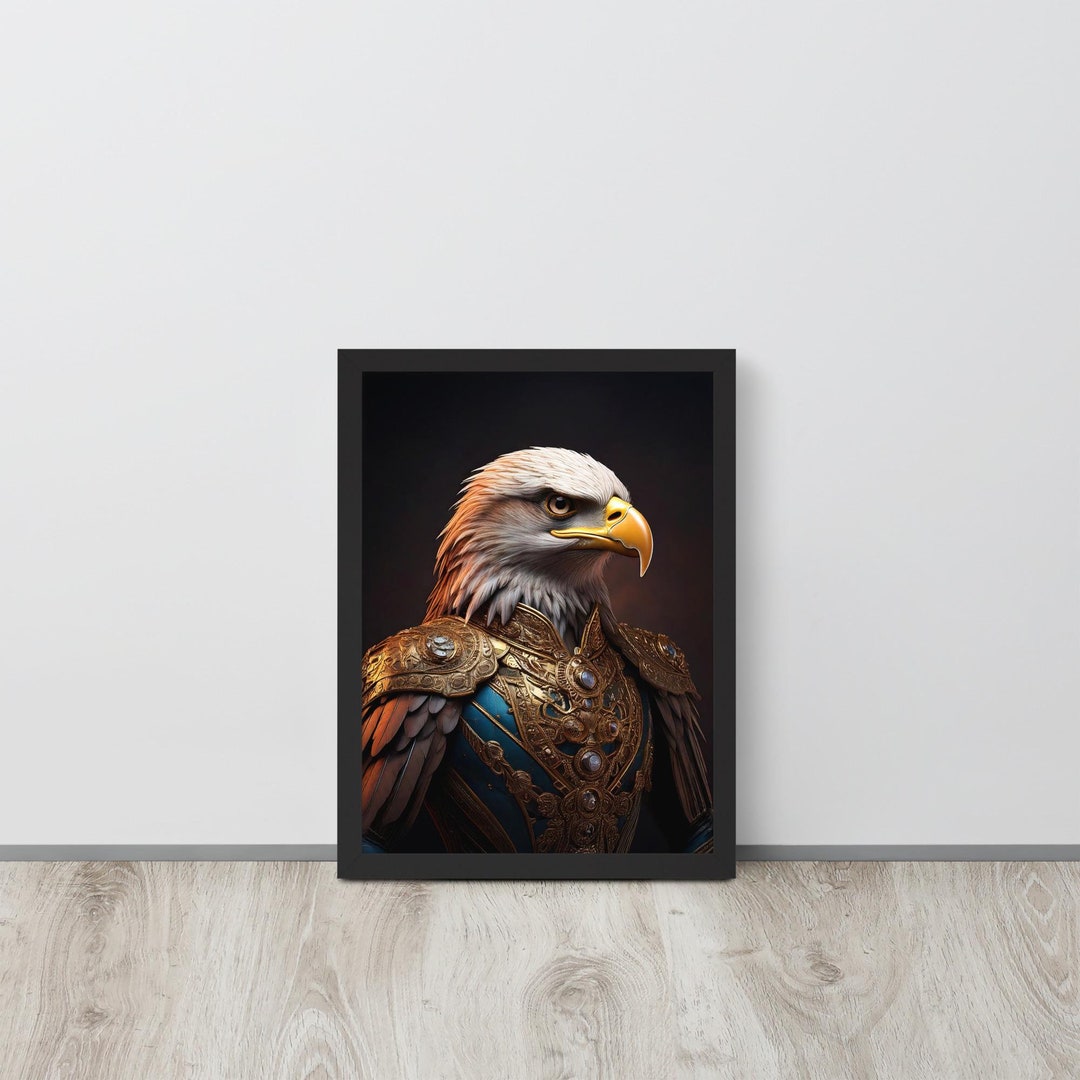FRAMED Eagle Hybrid Poster - Eagle Poster for Man Caves Bachelor Pads ...