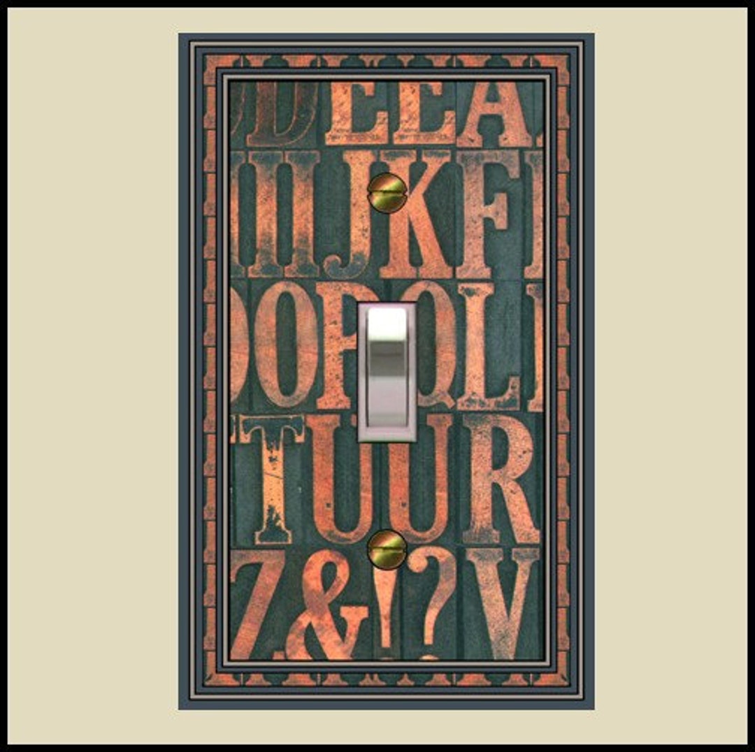 1423x-t1 Wooden faux Letters Design Switch Plate Mrs Butler Light ...