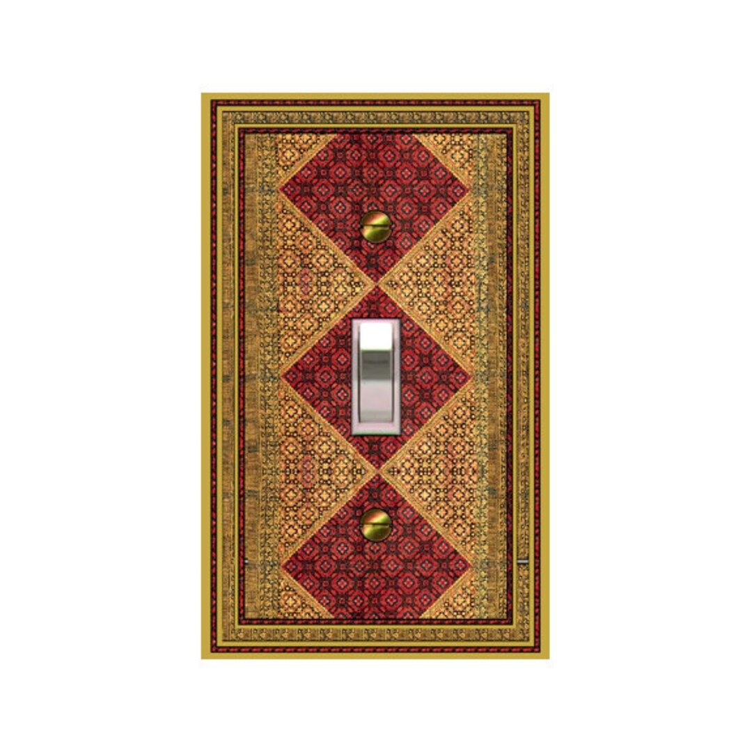 0760B Flat Image of Faux Persian Rug/red Diamond Pattern Design ~ Mrs ...