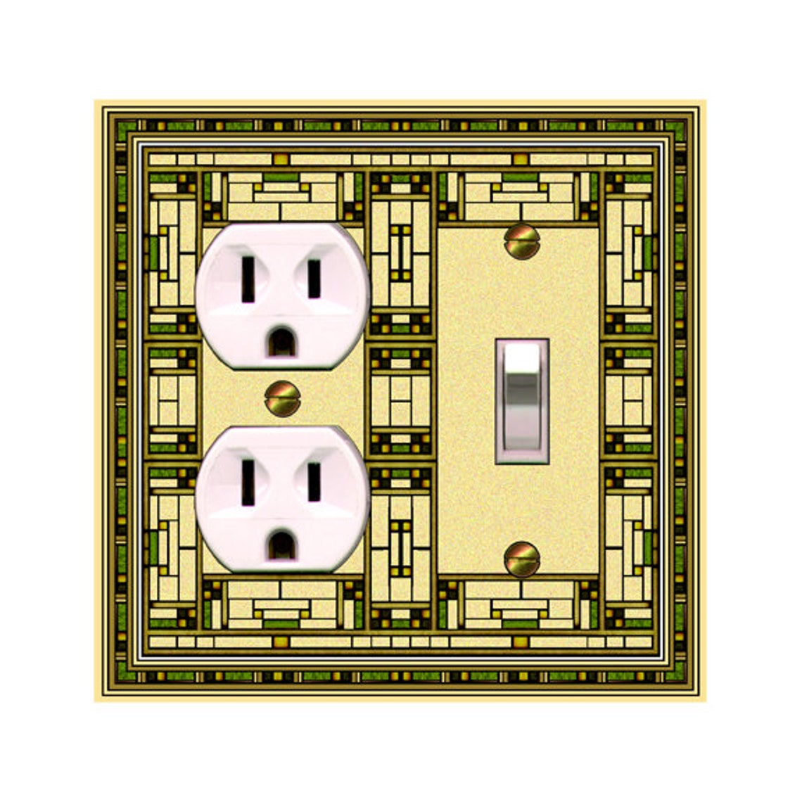 0435X Mod Mission Style Borders Design Yellow Green Black ~ Mrs Butler ...