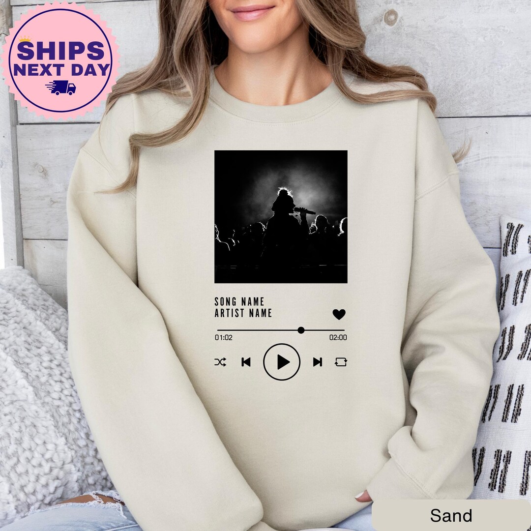 Custom Song Sweatshirt, Personalized Music Lover Hoodie, Favorite ...
