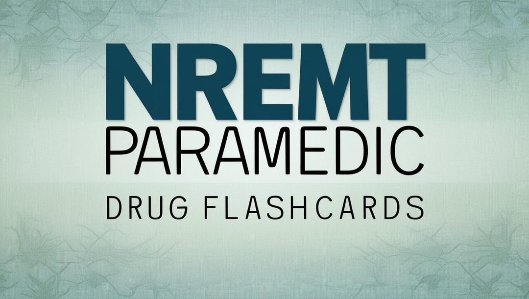 NREMT Paramedic Drug Flashcards - Interactive Offline Study App - Etsy