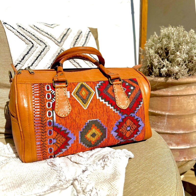 Moroccan Leather Bag - Etsy