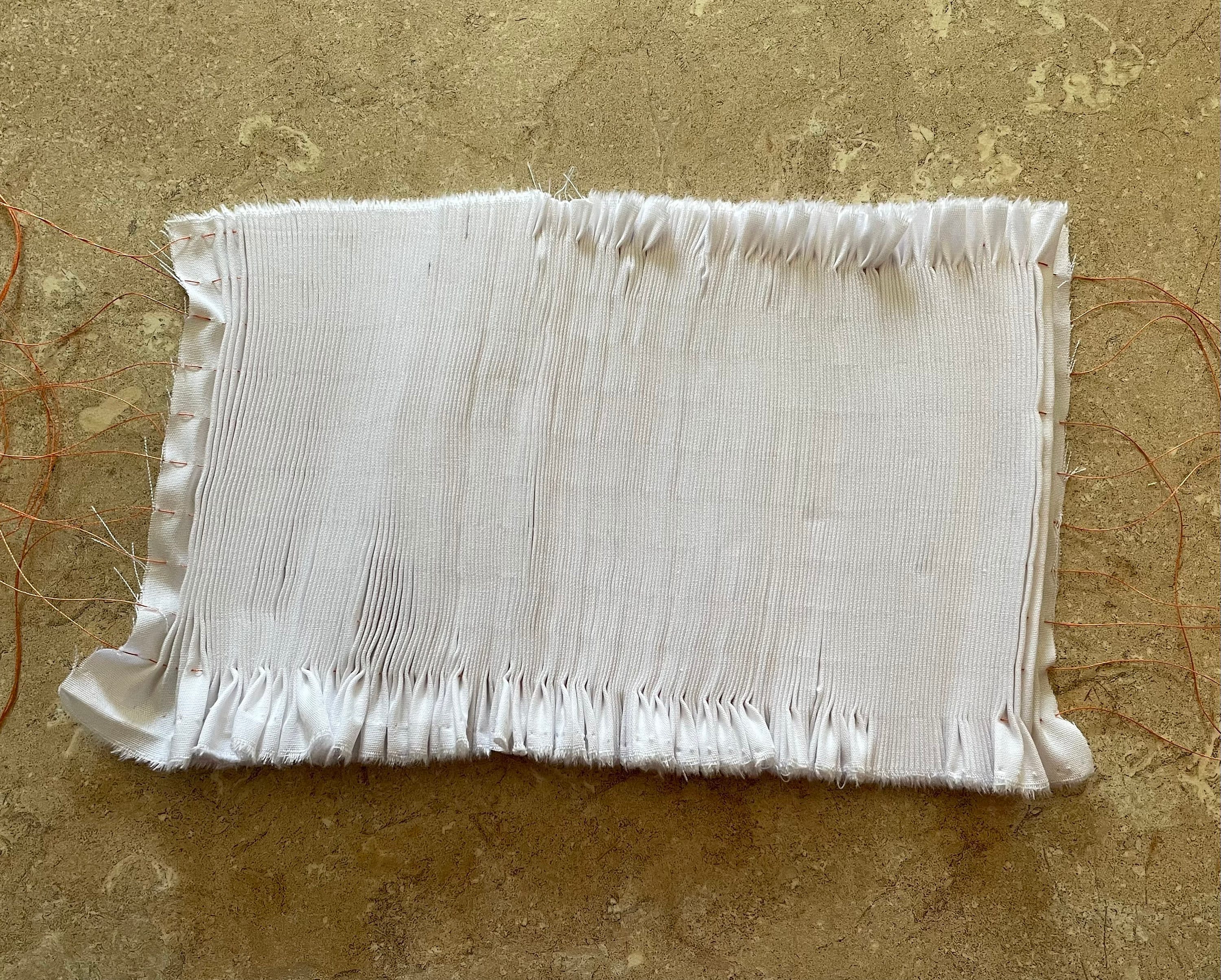 10 Row Pre-pleated, Ready-to-smock, Smocking White Broadcloth Inset ...