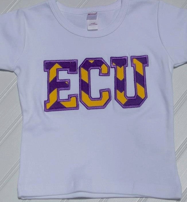 ECU Purple & Gold Girl's Chevron Knit Shirt - Etsy