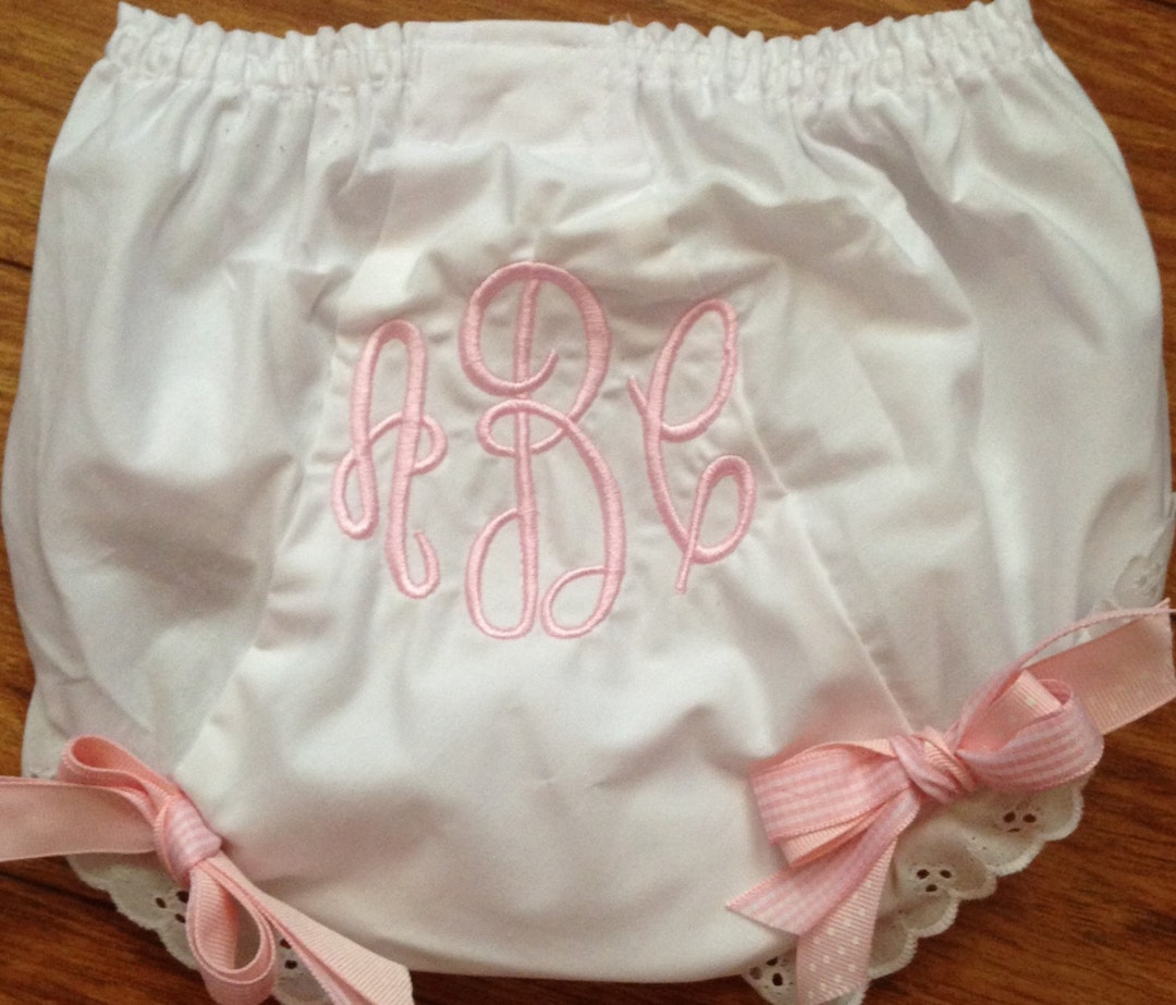 Little Girls, Toddler's Monogrammed Double Seat Diaper Cover Multiple ...